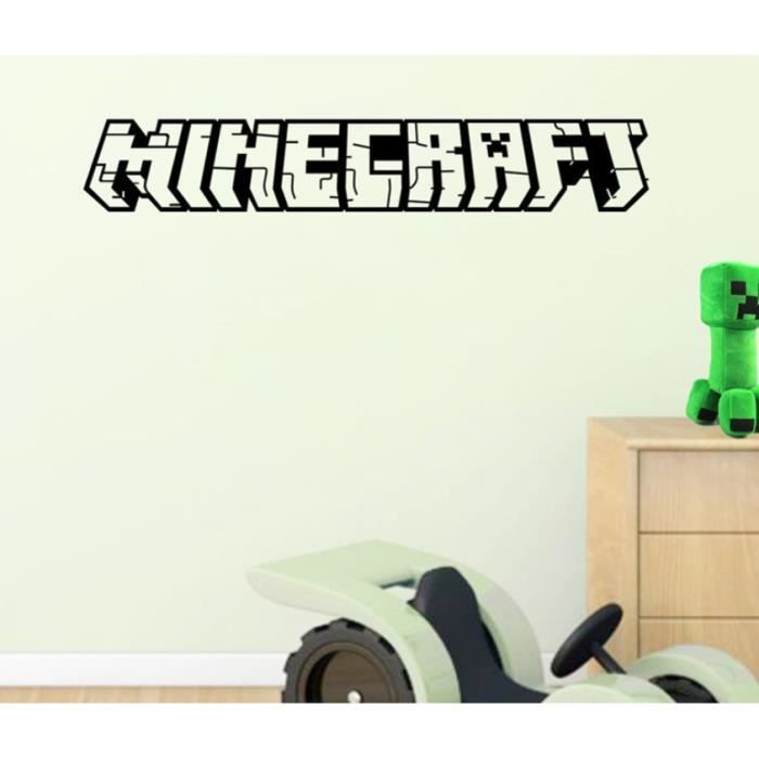 Stickers - Minecraft - Logo - Blanc - 42cm x 7cm - Cdiscount Jeux - Jouets