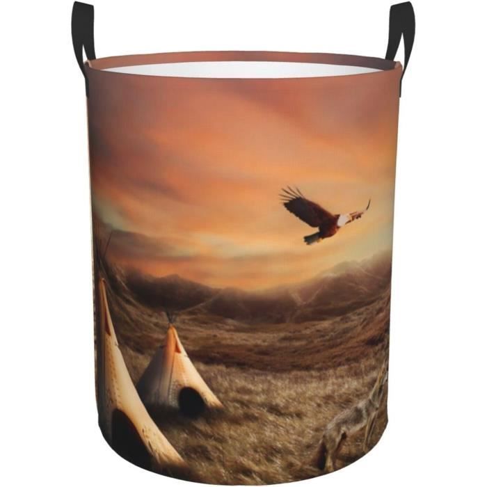 Native American Tribes Panier À Linge Rond Avec Poignée Imperméable Et ...