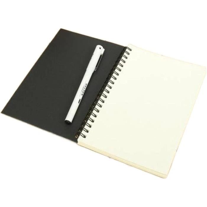 Cahier Carnet Cahier De Note Notebook Retro Kraft Spiral Binding Blanc ...