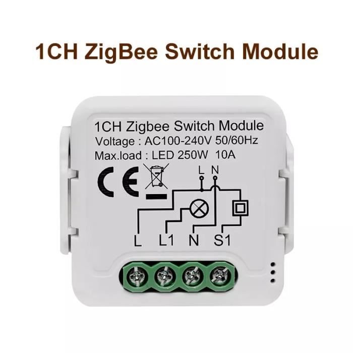 Module De Commutation Tuya Zigbee 3 0 10a Contrôle Vocal 1 à 4 Gangs Cdiscount Bricolage