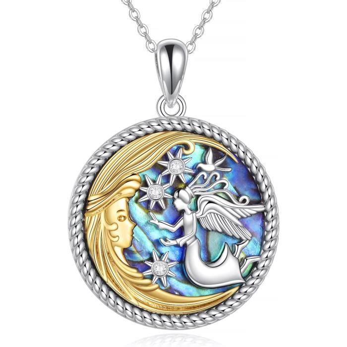 Collier Pendentif Ange Gardien-Collier Médaillon En Argent Sterling ...