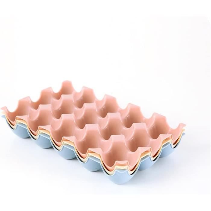 Lolpi Lot de 3 boîtes à œufs créatives en plastique pour réfrigérateur ...