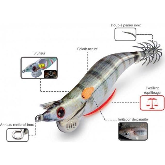 Turlutte Dtd Real Fish Oita 10cm Pagro - Cdiscount Sport