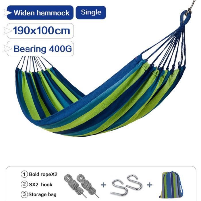 Hamac balançoire d'extérieur - Mobilier de jardin - Bleu - 190cm x ...