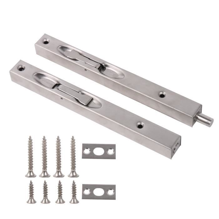 2 pièces en acier inoxydable vis de verrouillage pour porte en bois ...