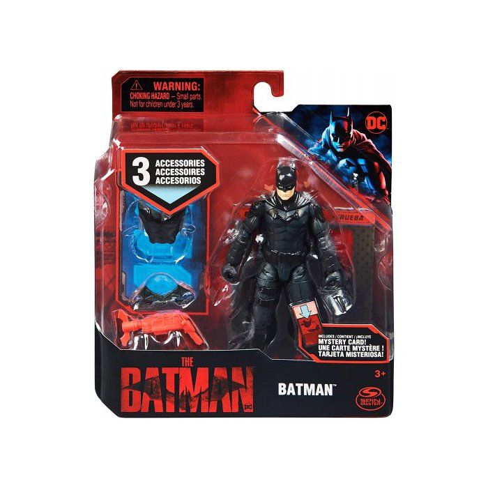 Coffret Figurine Batman Gris 10 cm Avec 3 Accessoires Mystere - DC ...