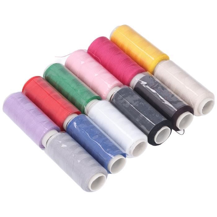 Drfeify Fil pour machine à coudre Fil à coudre ménage 12 couleurs 250 ...