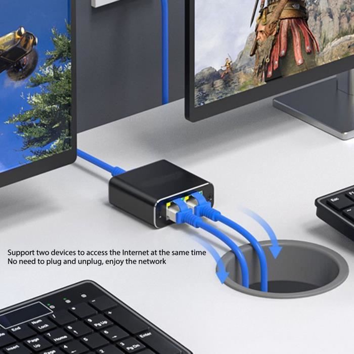 HURRISE Répartiteur Gigabit Répartiteur Ethernet Gigabit, 1000 Mbps 1 ...