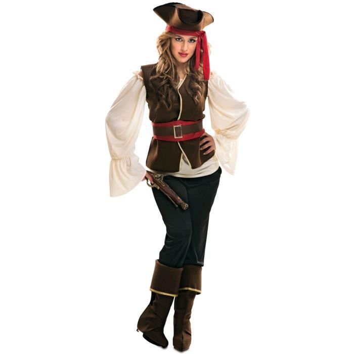 Déguisement - Pirate Corsaire Femme - Noir - XL - Polyester - Cdiscount ...