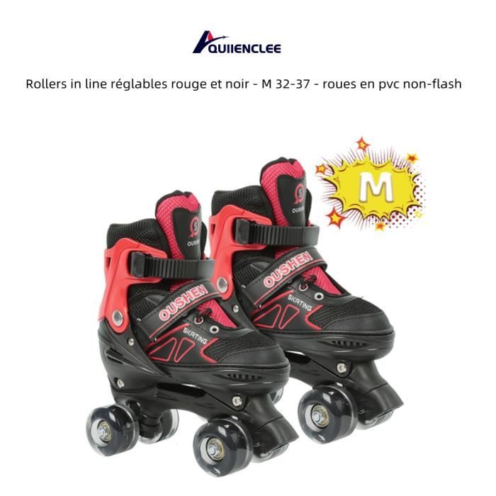 Rollers in line réglables QUIIENCLEE - rouge noir - M 27-31 - roues en ...