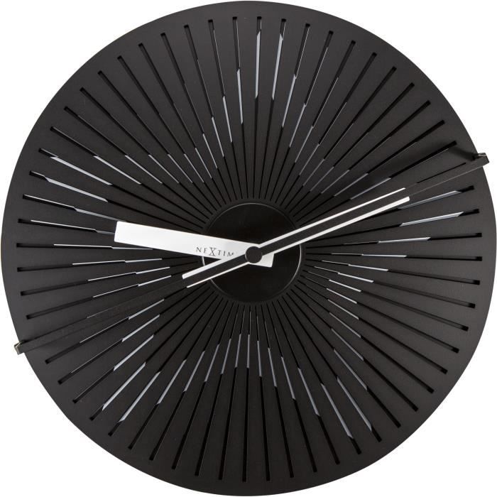 NEXTIME Horloge murale Motion Star- Métal - Rouge - Ø 30 cm - Cdiscount Maison