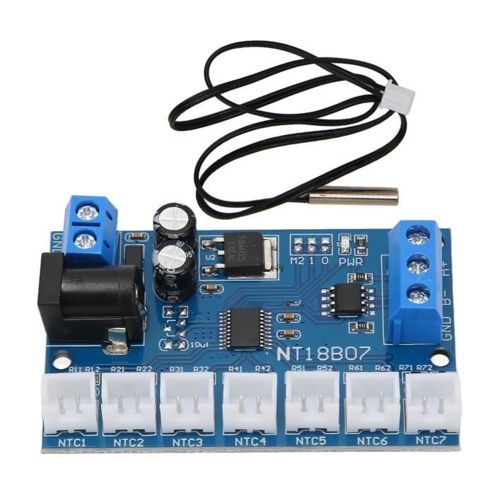 Qiilu sonde de température NTC Module RS485 7 Canaux Moins 20 à Plus ...
