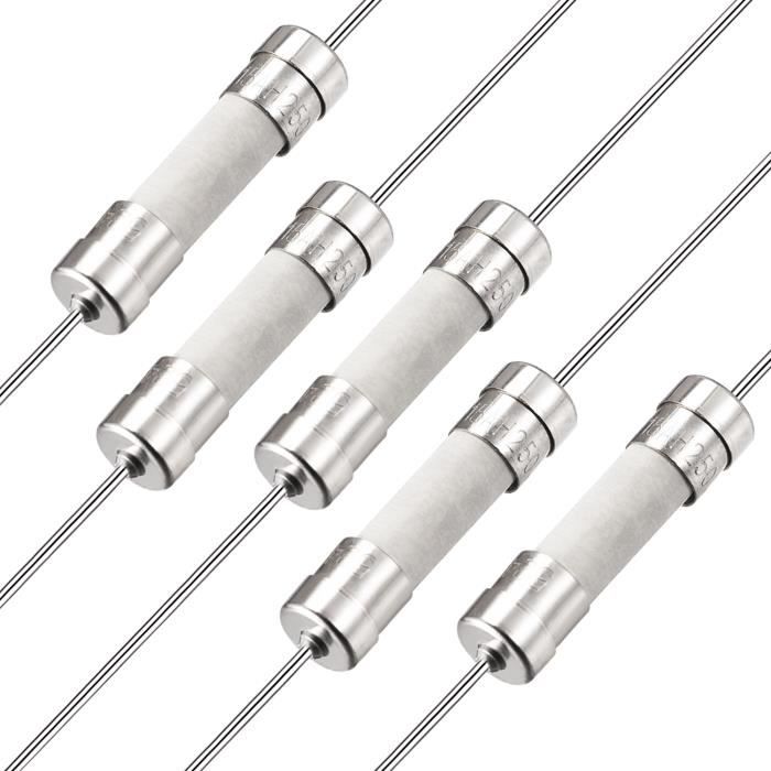 SOURCING MAP Fusion lente Fusible Temporisation Fil Conducteur Fusibles Céramique 5mm x 20mm ...