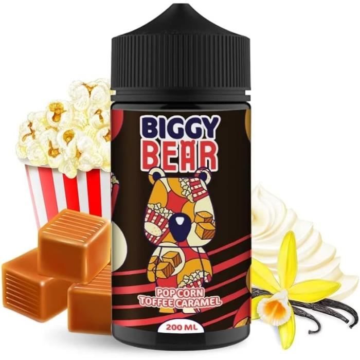 Biggy Bear Pop Corn Toffee Caramel 200ml, Goût E Liquide, Cigarette ...