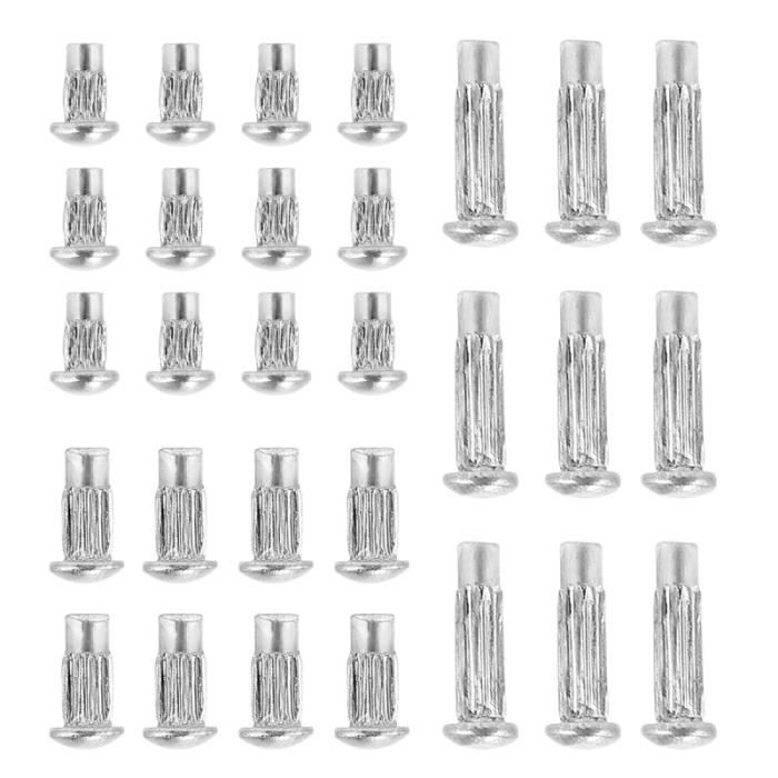 1500pcs rivets fixes solides moletés Rivets de signalisation sécurisés ...