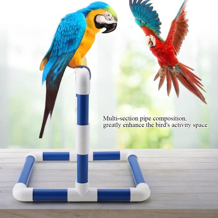 VGEBY Support pour perroquet Stand Perch Rack Bird Play Center Tray ...