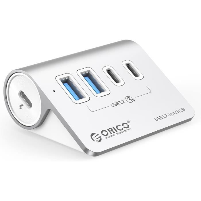 Hub USB C , Hub USB 10 Gbps avec 2 Ports USB A, 2 Ports USB C ...