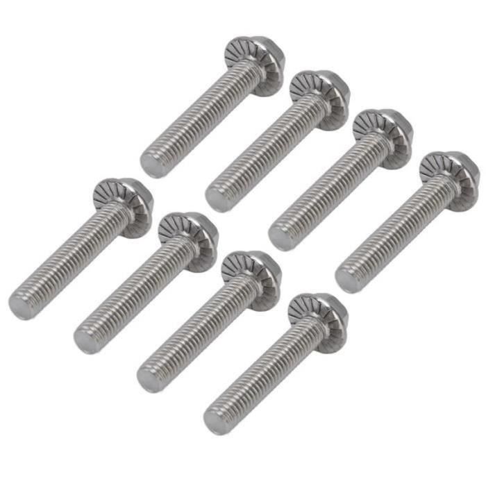 Ashata boulons à vis avec joint 20 pièces boulons à vis M10x15 A2‑70 boulon à tête hexagonale à ...