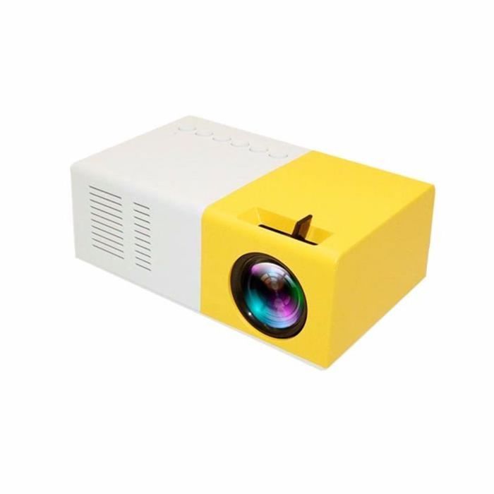 VIDEOPROJECTEUR Mini Projecteur HD Portable LED - Jaune - Durée de vie ...