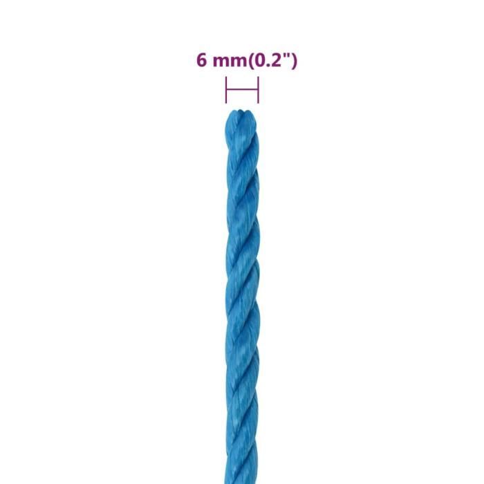 KEENSO Corde de travail Bleu 6 mm 25 m polypropylène KN005 - Cdiscount ...