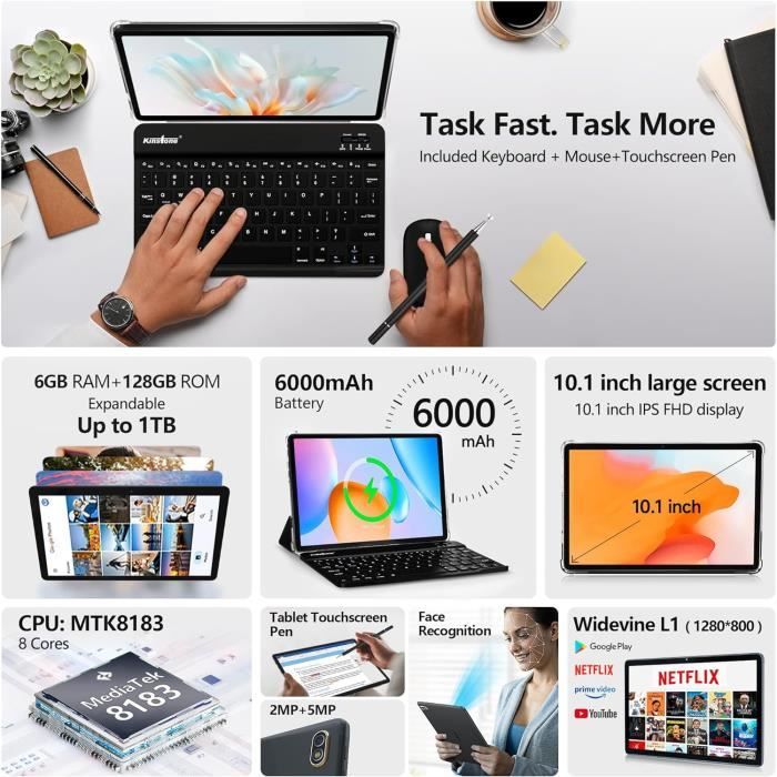Tablettes Pc Tactiles- Android 12 Tablet Mtk 8183,Tablette Tactile ...