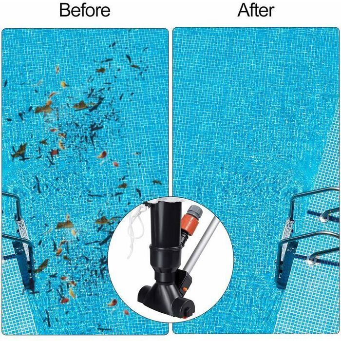 Aspirateur piscine portable avec 5 sections pour maison bassin ...
