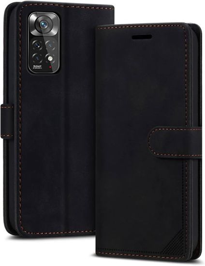 Coque pour XiaoMi Redmi Note 11 4G/Note 11S 4G en Cuir PU Portefeuille ...