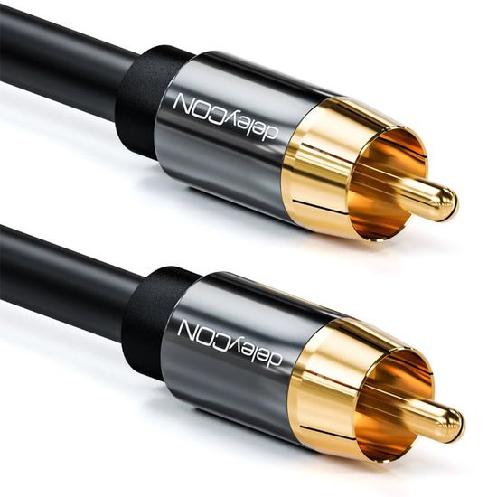 Cinch à Cinch 2m Subwoofer Càble - Càble Coaxial Numérique Cinch RCA ...