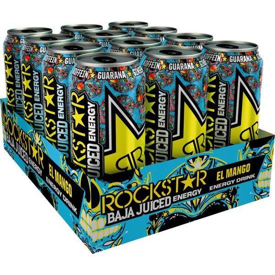 Rockstar Baja Juiced El Mango Energy Drink 0,5l (Pack de 12 ...