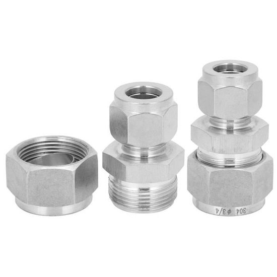 EJ.life Union de réductrice droite 2pcs Adaptateur de Tube de Compression Droit Union Réductrice ...