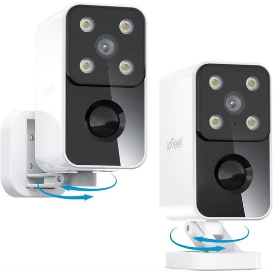 IeGeek 2K Rotation à 180 Camera Surveillance WiFi Exterieure sans Fil ...