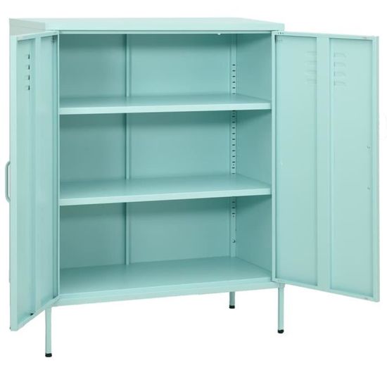 YID Armoire de rangement Vert menthe 80x35x101,5 cm Acier ...