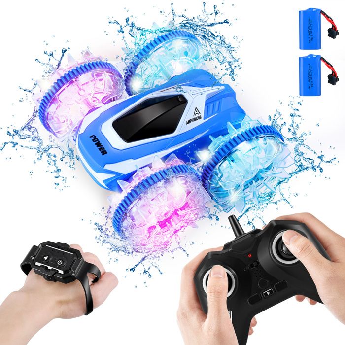 TTLIFE Voiture Telecommandé Amphibie Tout Terrain, 2.4GHz Étanche Voiture Radiocommandée, 4WD ...