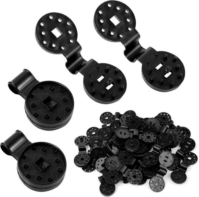 100pcs Clips en plastique pour toile d'ombrage, Clips de Fixation Ronds ...
