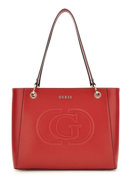Sac à épaule - GUESS - Eco Mietta Noel Tote - Rouge - 33x26x9 cm - 100% ...