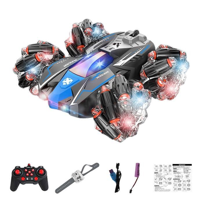 Voiture de cascade à commande manuelle avec télécommande - Voiture RC double face, télécommande ...