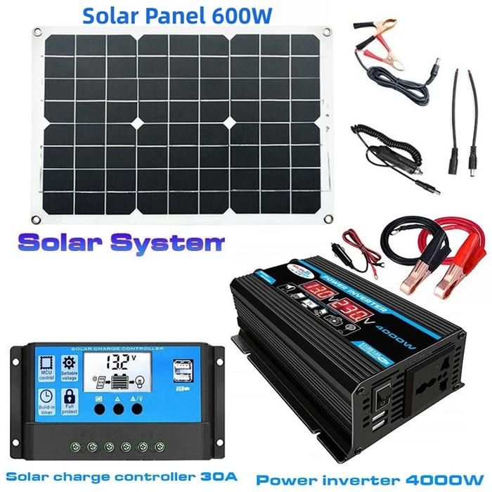 PENG - PANNEAU SOLAIRE - Système solaire complet, onduleur 110V 4000W ...