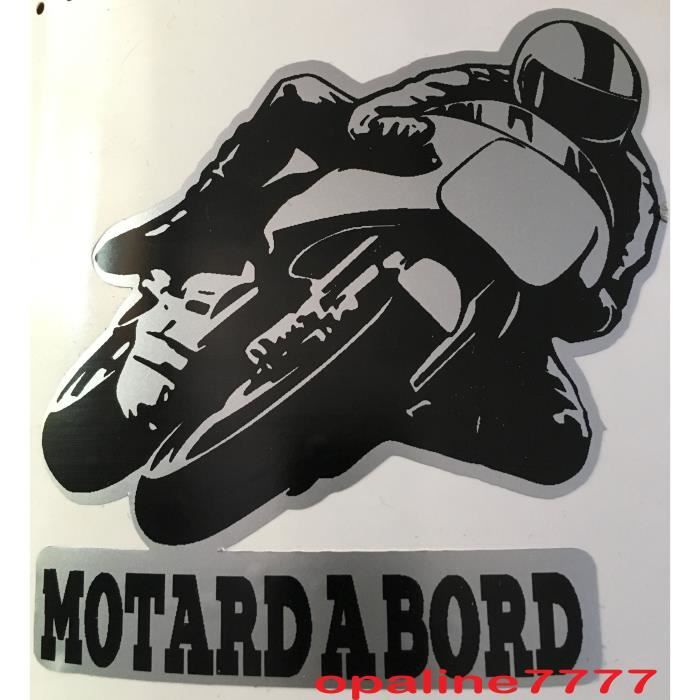 STICKER AUTOCOLLANT MOTARD A BORD MOTO COURSE TUNING AUTO - Cdiscount Auto
