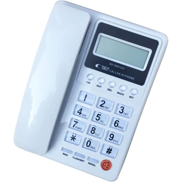 Téléphone De Bureau, Téléphone Fixe avec Fil, Téléphone Fixe, avec Affichage De L'identification ...