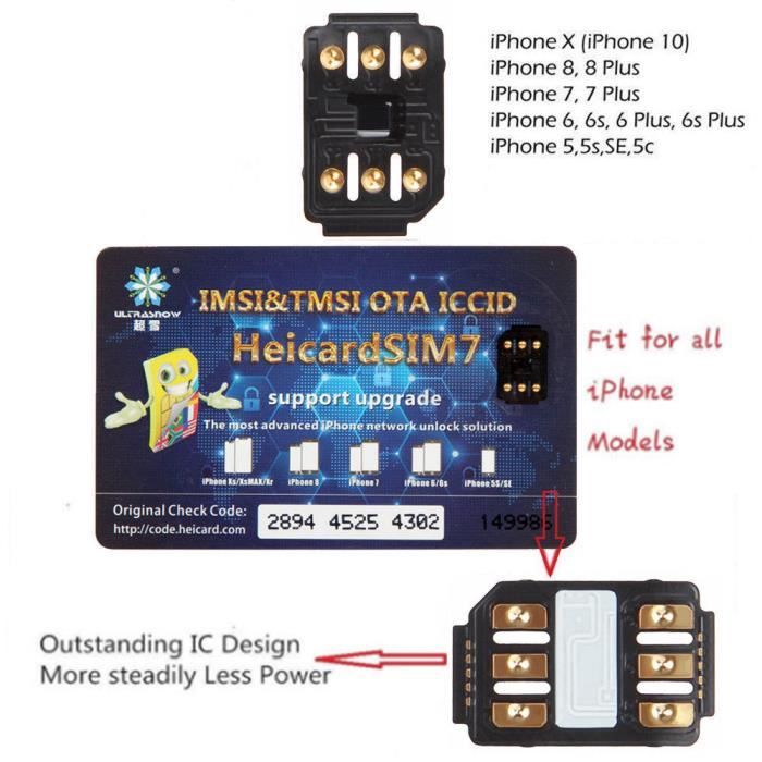 Déverrouillage parfait de la carte SIM Turbo Nano-SIM pour iPhone XR XS ...