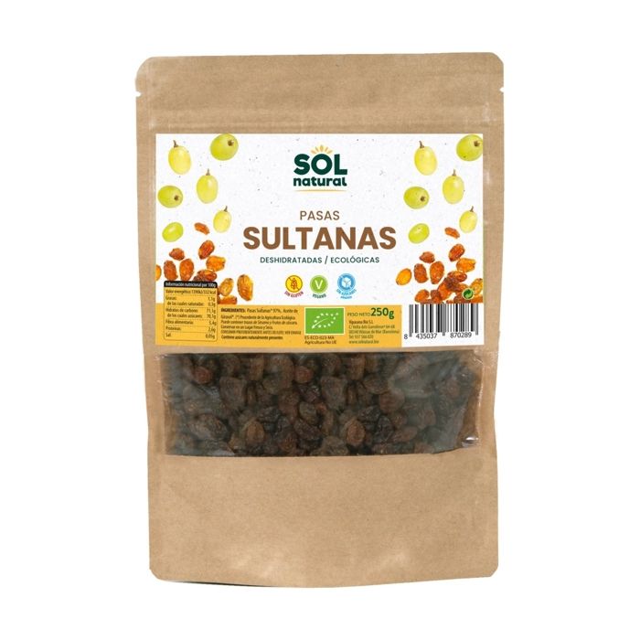 Raisins secs raisins secs SOL NATUREL 250 gr BIO - Cdiscount Au quotidien