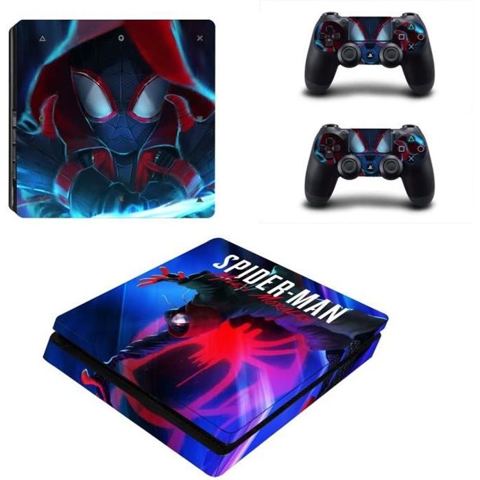Spider Man PS4 Slim Skin autocollant Decal Sticker pour SONY PS4 Slim ...