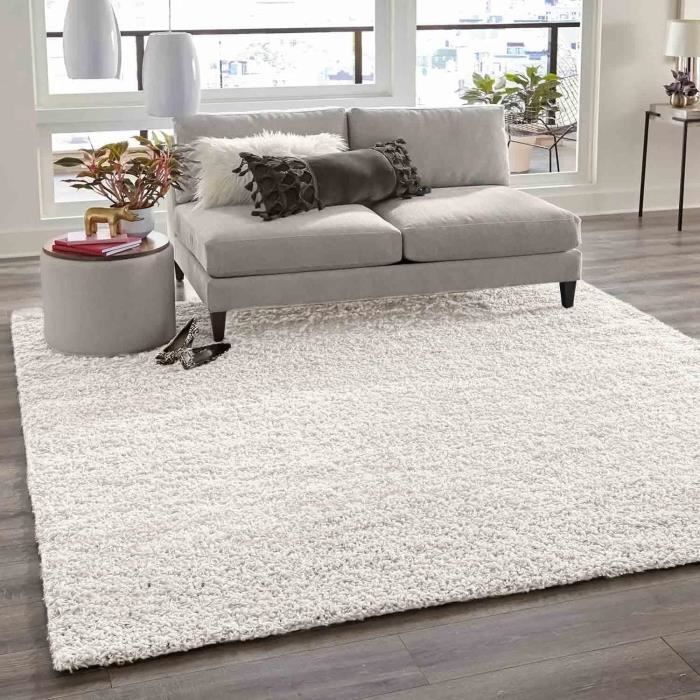 Prime Tapis Shaggy Couleur Shaggy Poils Tapis Moderne Pour Salon Chambre, Dimensions: 150 Cm ...