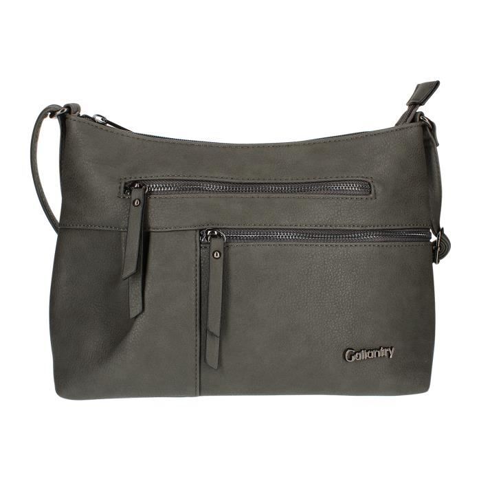 Sac bandoulière multi compartiment zippés - Gallantry Paris - Gris Gris ...