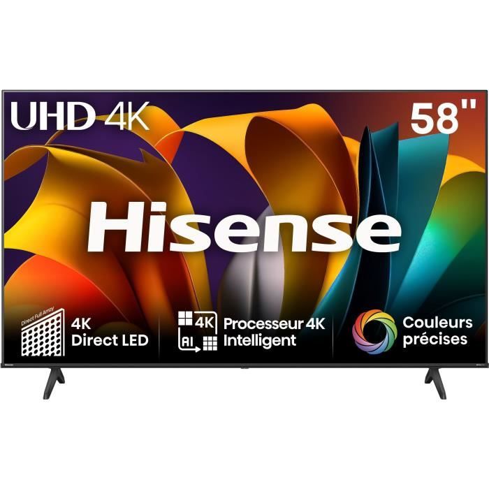 TV LED HISENSE 58A6N - 58" (146 cm) - 4K UHD - Dolby Vision - Smart TV - 3xHDMI - Cdiscount TV ...