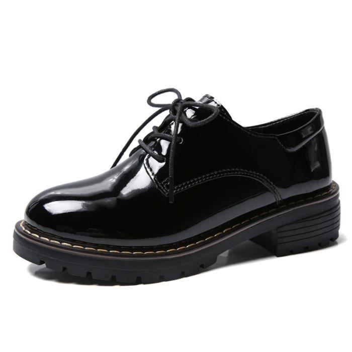 Chaussures Femme Chaussures cuir femme mode chaussures à lacets ...