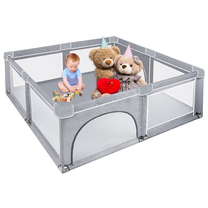 Parc pour bébé XXL NAIZY - Barrière de Sécurité Portail - 200x180cm ...