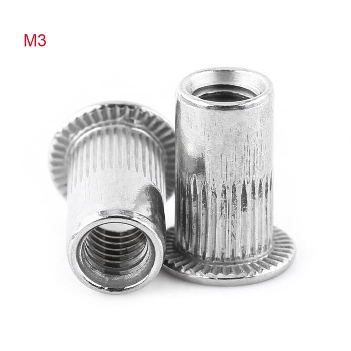 LEX M3 - M8 tête plate filetage aveugle rivet écrou insert écrou vis de ...