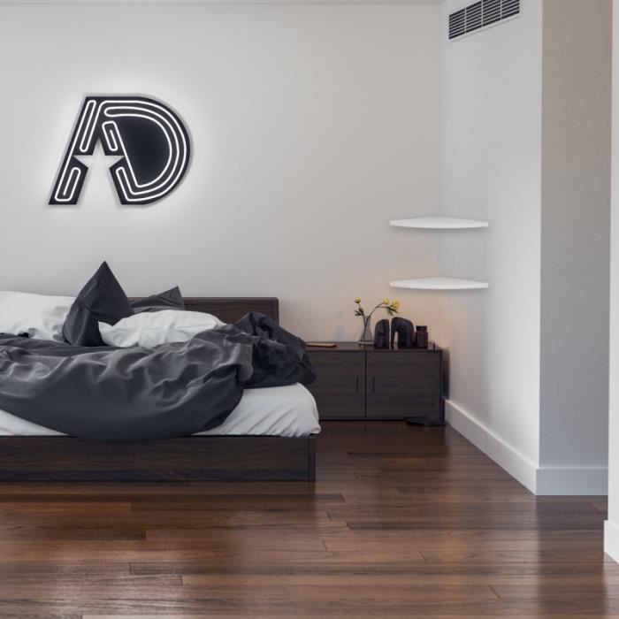 Ensemble de tablette de coin mural en forme de ventilateur Support de ...