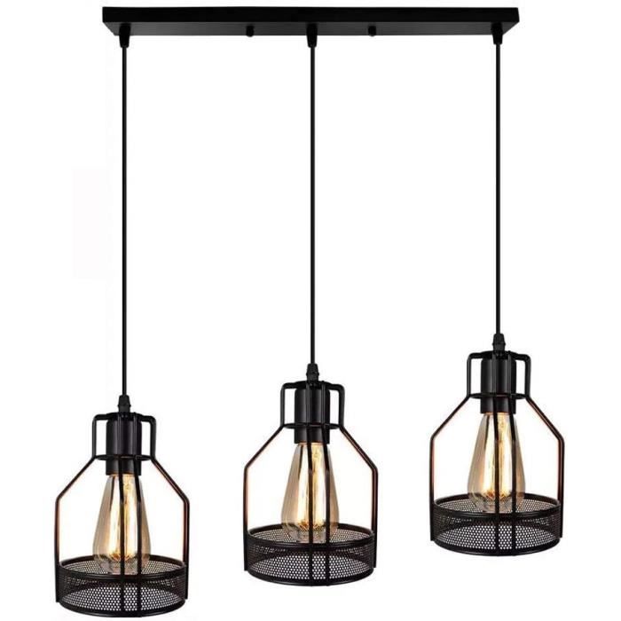 Longue Suspension Rétro En Fer Forgé Lustre En Métal De Style ...